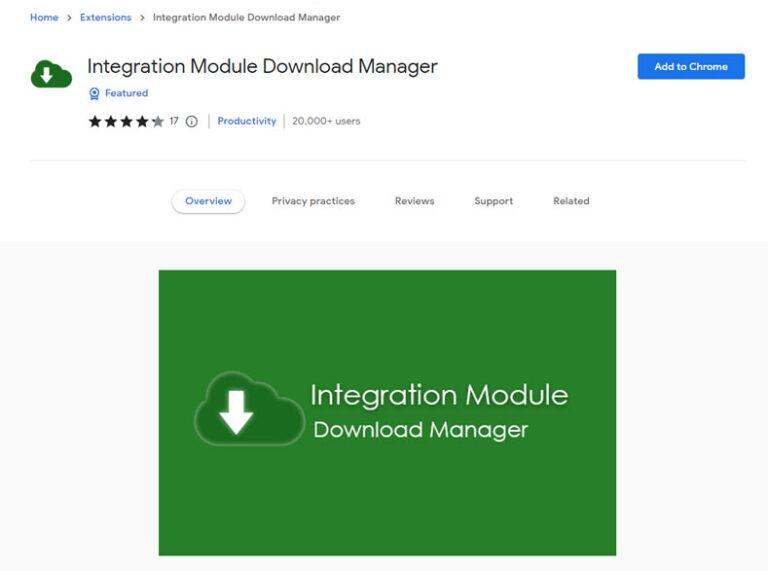 Integration Module Internet Download Manager For Chrome